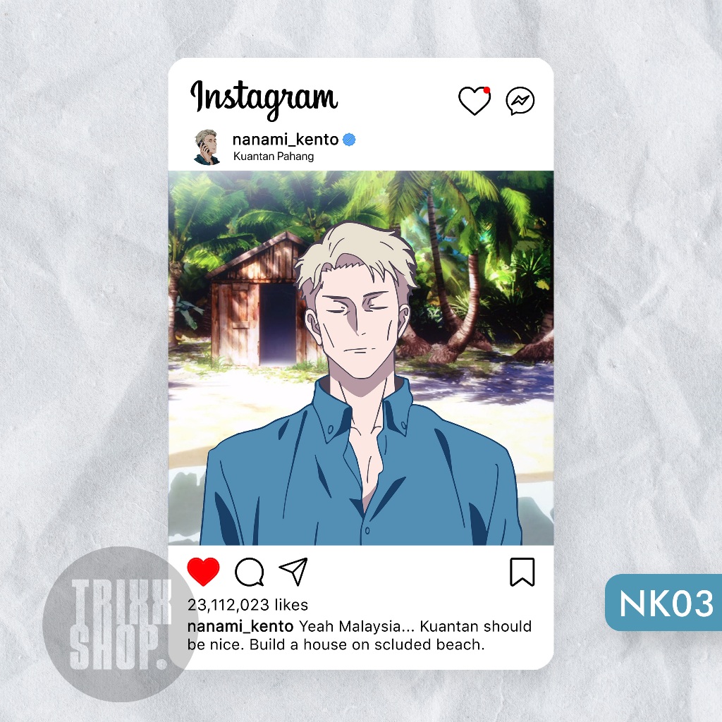 Nanami Kento Sticker | JJK | TNG & Bank Kad Sticker | Shopee Malaysia