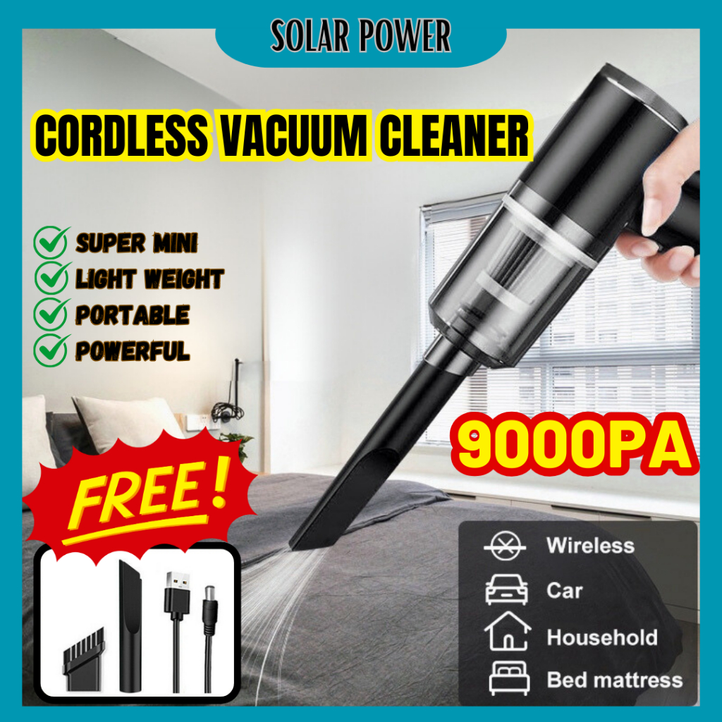 Wireless Car Vacuum Mini Vacuum 9900PA Cleaner Wet Dry Dual Use Vacuum ...