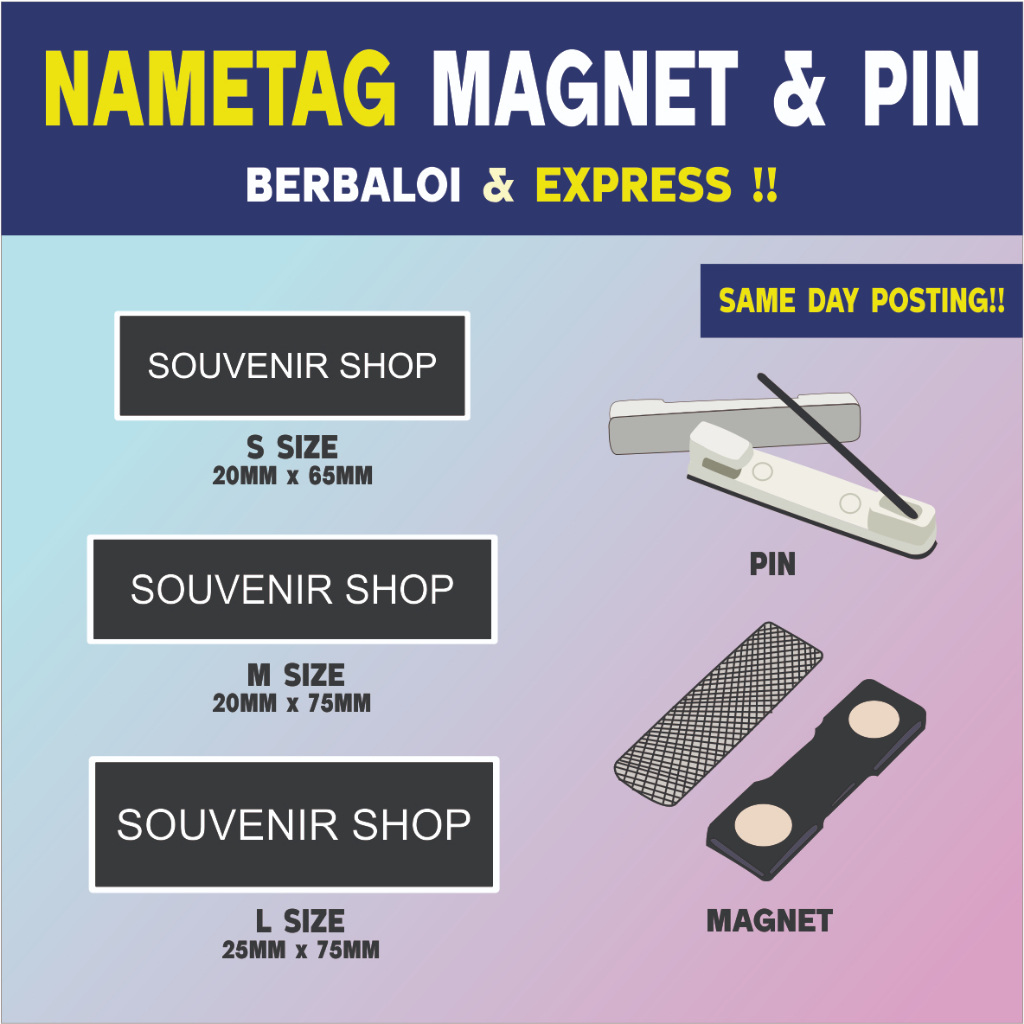 [EXPRESS] [URGENT] NAME TAG MAGNET & PIN GURU ASKAR KERAJAAN | Shopee ...