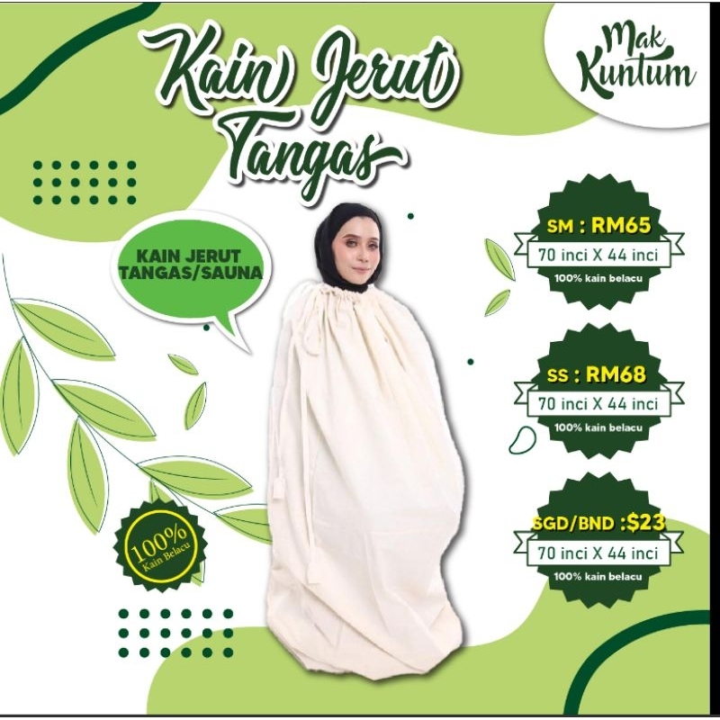 MAK KUNTUM Kain Jerut Tangas | Kain Sarong Tangas | Kain Sauna | Kain ...