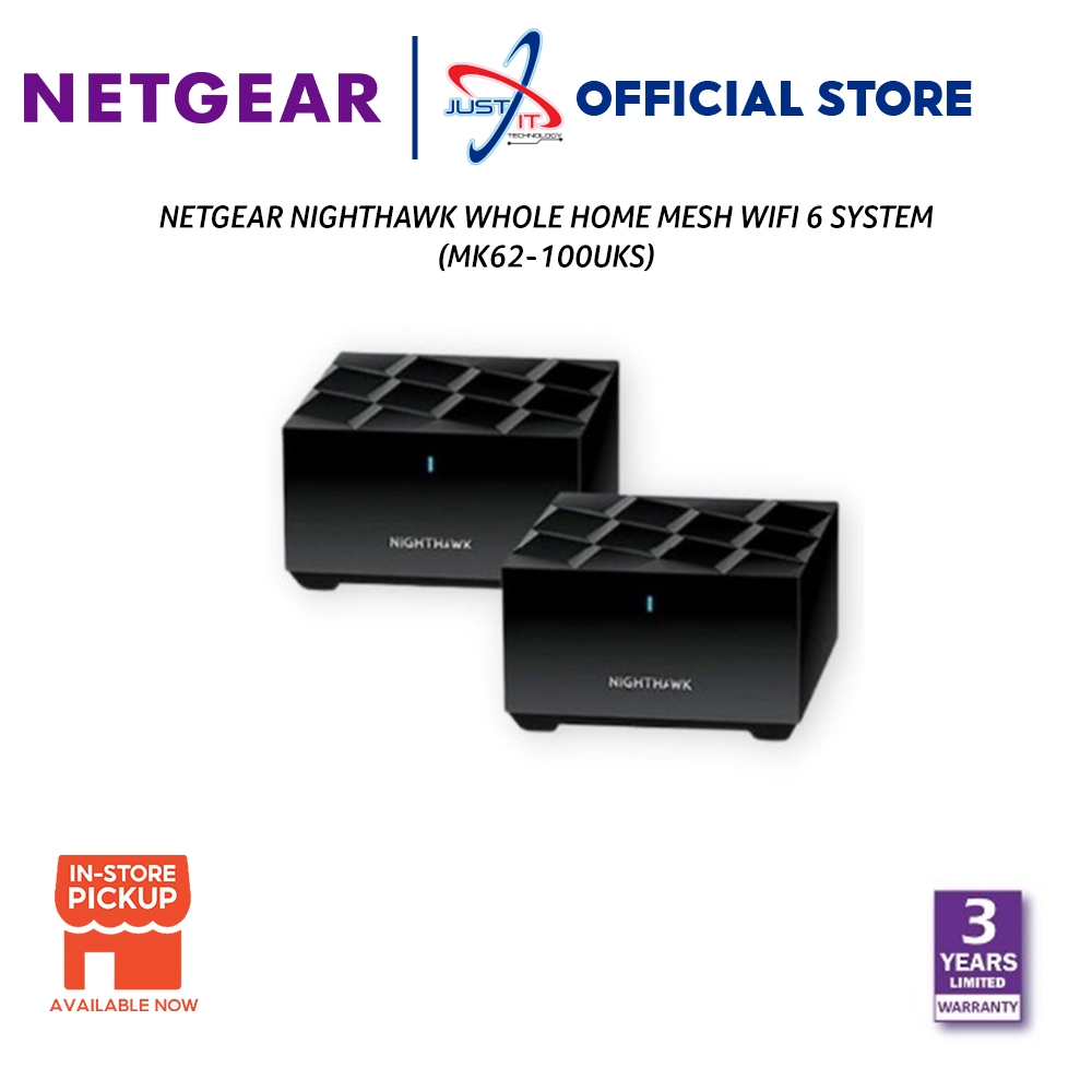 NETGEAR NIGHTHAWK MK62 WHOLE HOME MESH WIFI 6 SYSTEM - AX1800 Router ...
