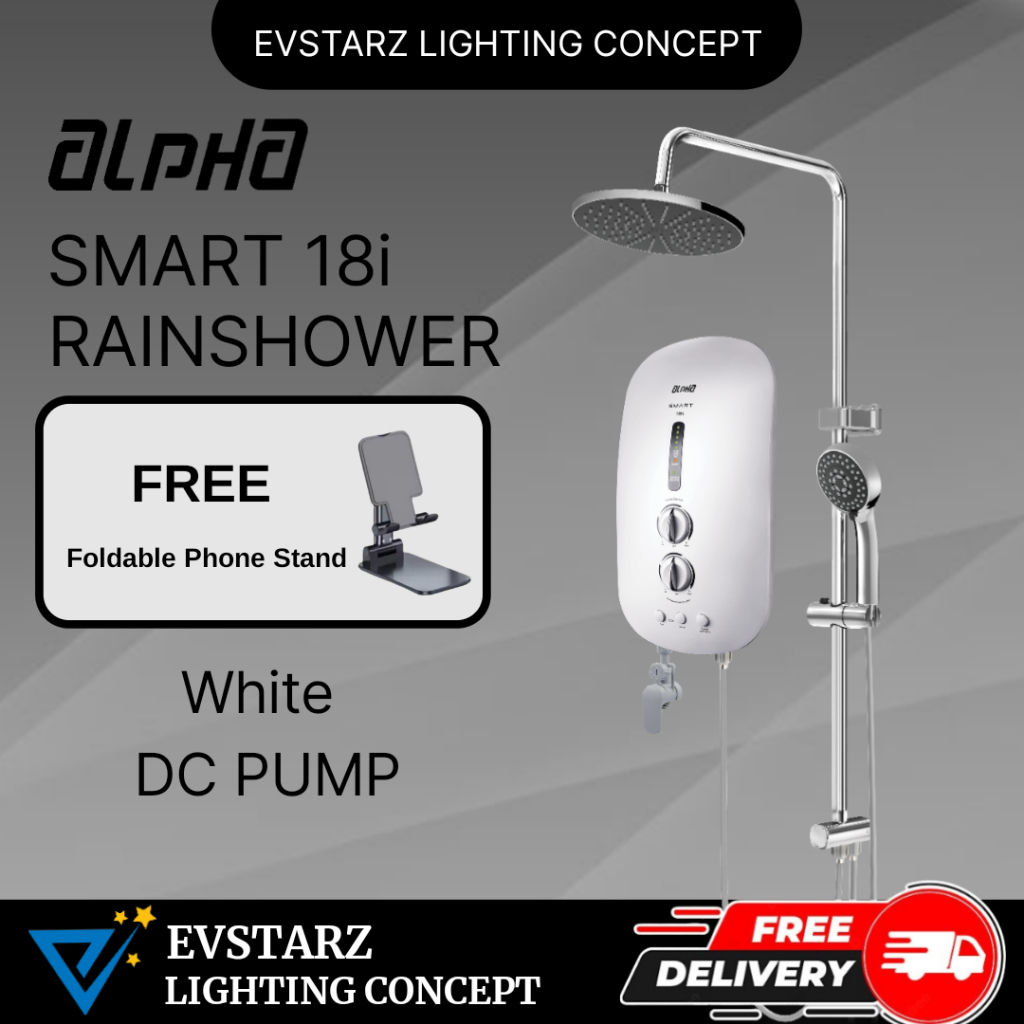 ALPHA SMART 18i/E Plus Rainshower DC Pump or Non Pump Instant Water Heater | Shopee Malaysia