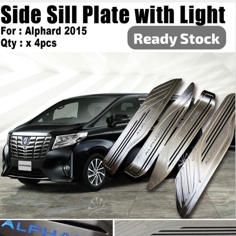 Stk-18839/18840: Side Step Sill Plate Toyota Alphard 2015’ Protector ...
