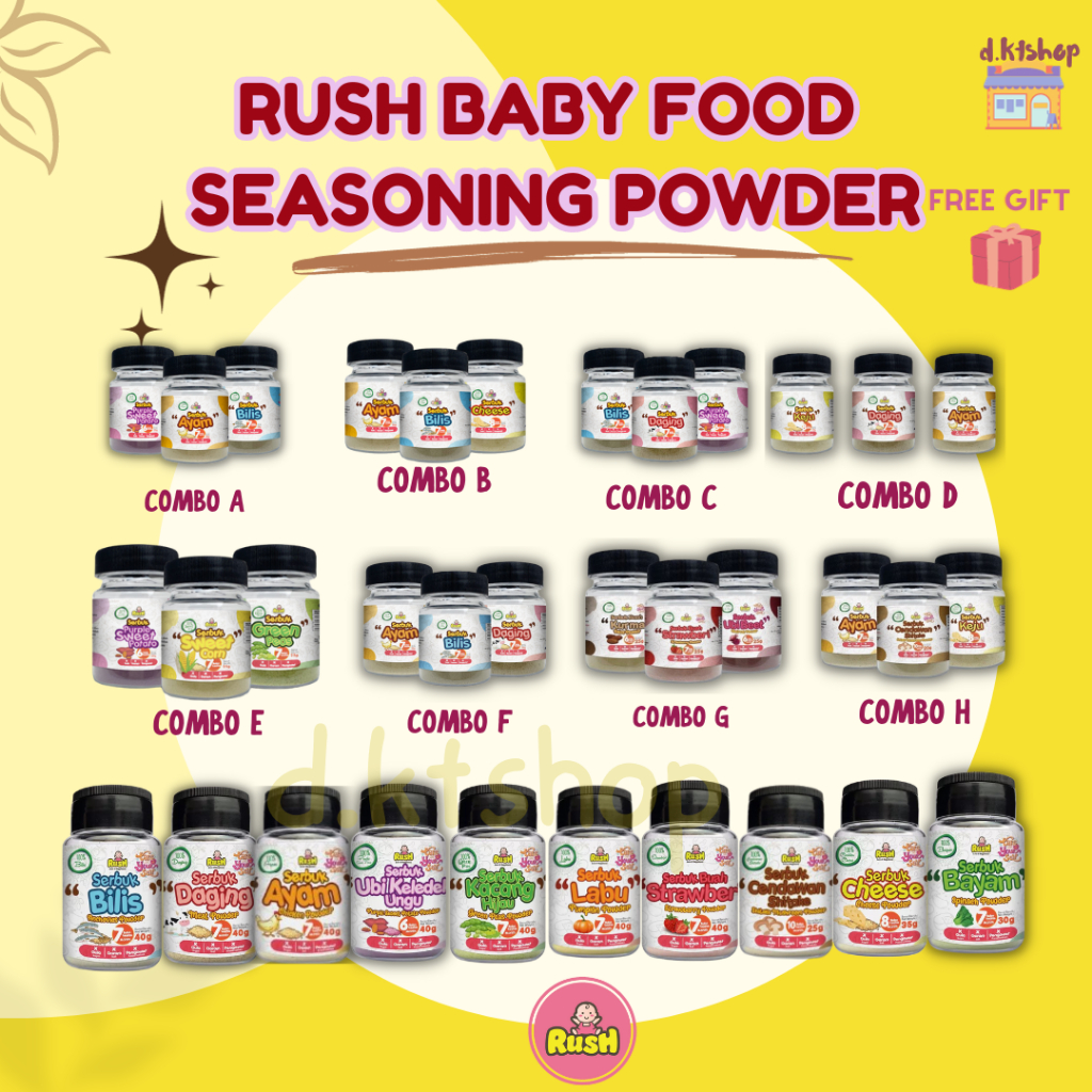 Rush Baby Food Serbuk Makanan Baby Perasa Bayi Seasoning Powder Makanan ...