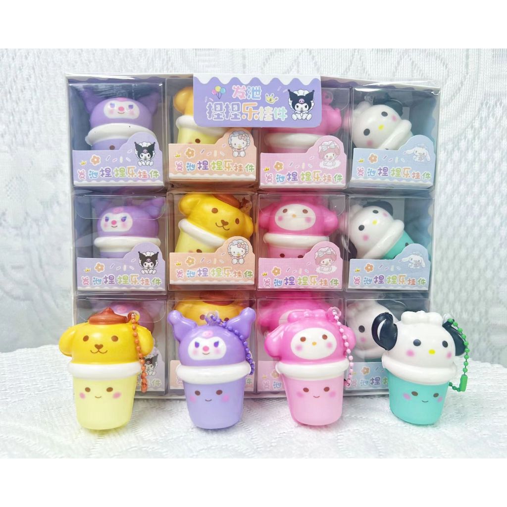 [ Ready Stock ] 1pcs Sanrio keychain Kawaii Squishy Cartoon key ring ...