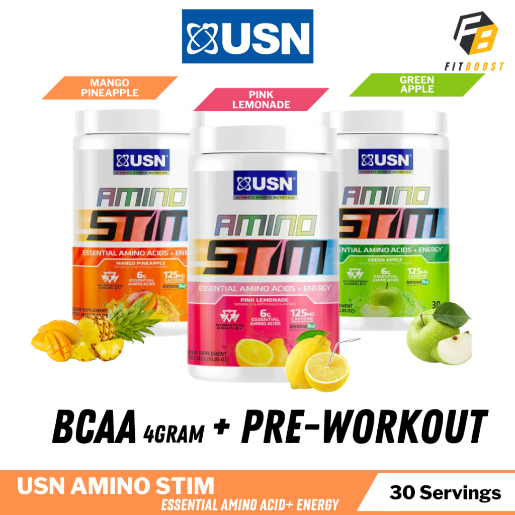 USN, Amino Stim - Essential Amino Acids + Energy - (30 Servings ...