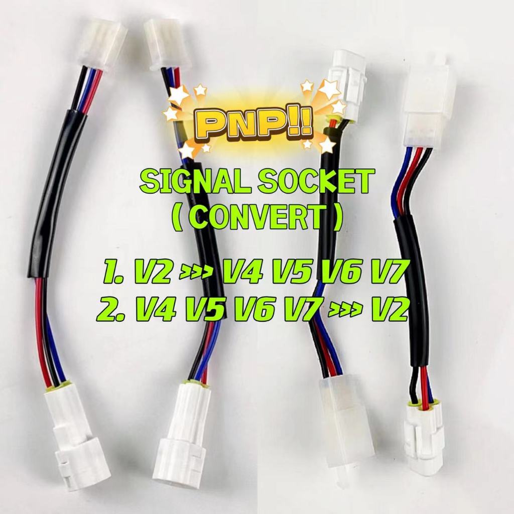 1SET 2PCS SIGNAL WIRE SOCKET CONVERT LC135 V2 V3 V4 V5 V6 V7 YAMAHA LC ...