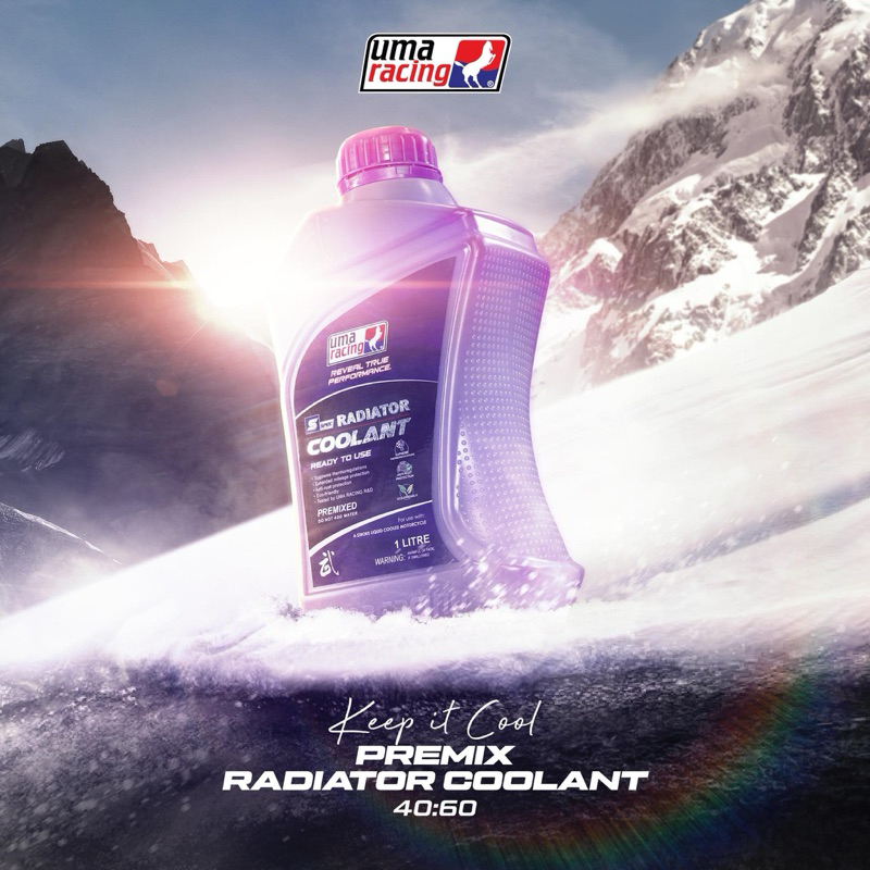 ORIGINAL UMA RACING RADIATOR COOLANT 1L 1LITRE 40 60 PREMIXED COLOUR ...
