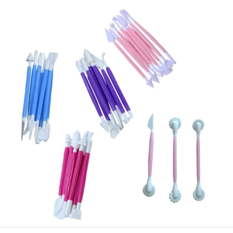 ready stock 8pcs fondant tools set icing cake deco 16cm +- | Shopee ...