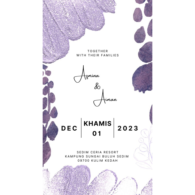 Wedding Card Digital/ Jemputan Perkahwinan Murah/Jemputan Majlis Aqiqah ...