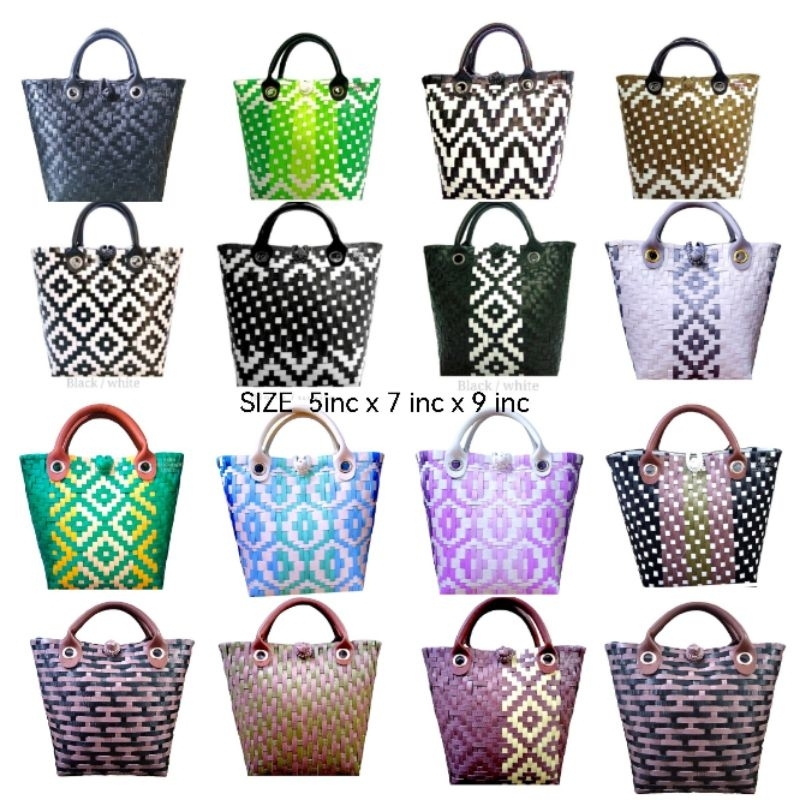 BAKUL ANYAMAN MOTIF KELARAI XS (4inx7inx7in), S (5x7x9 inc), SIZE WITH ...