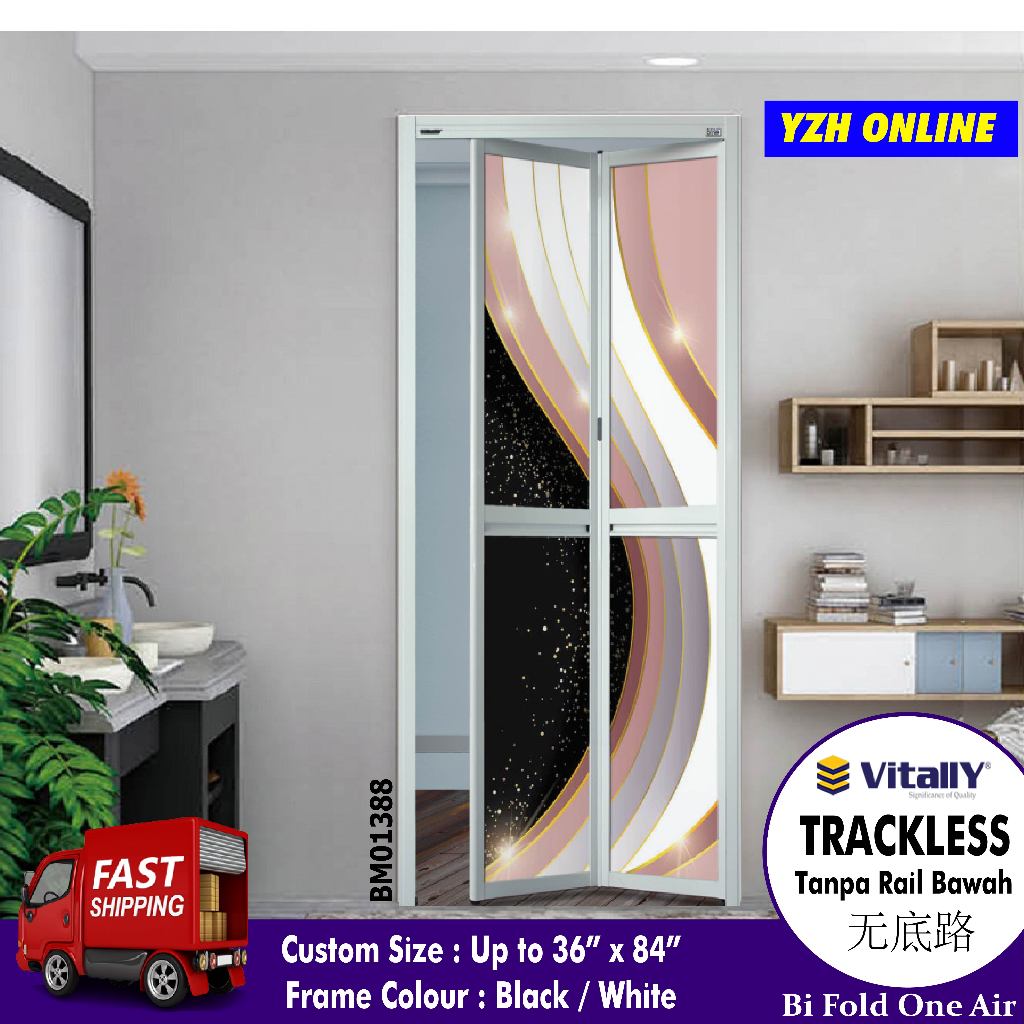 Vitally Trackless Bifold Door / Bi Fold One Air / Pintu lipat tanpa ...
