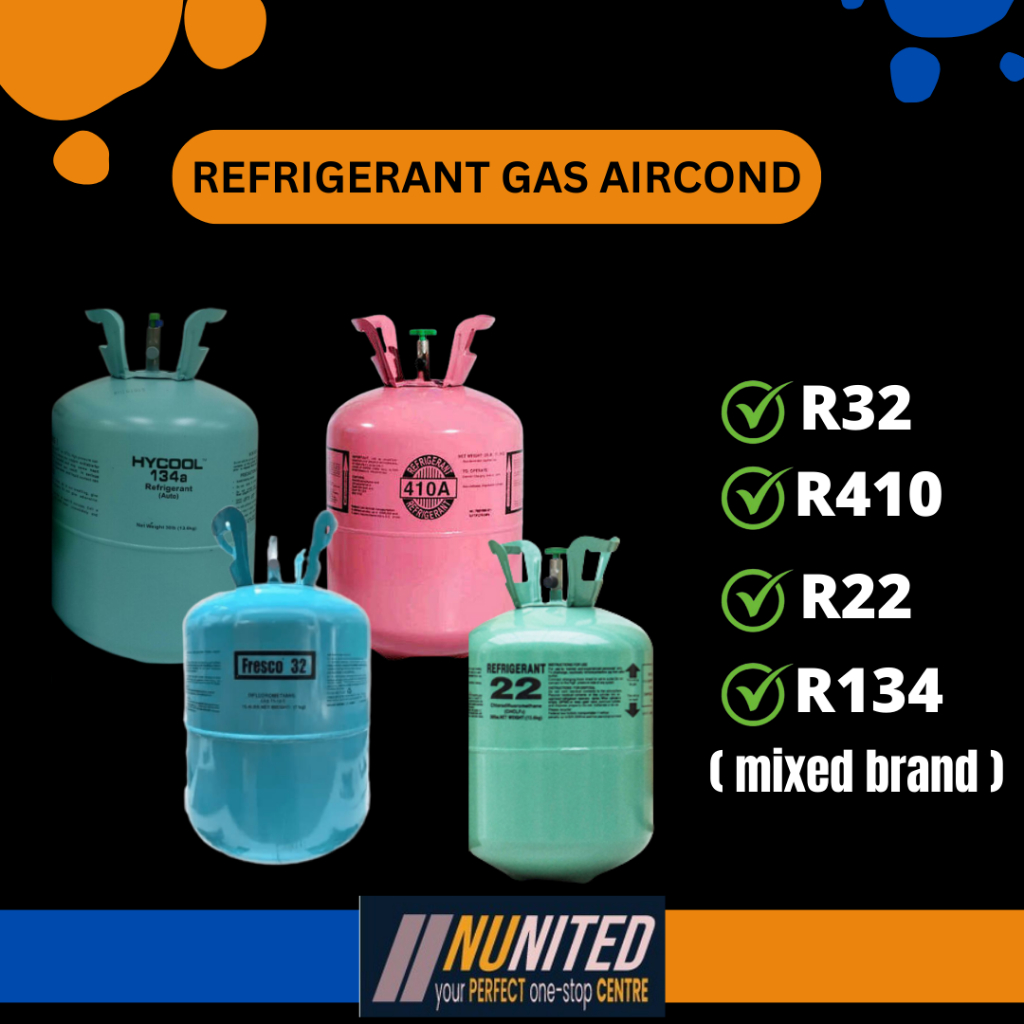 REFRIGERANT GAS AIRCOND R32/R22/R410A/R134A | Shopee Malaysia