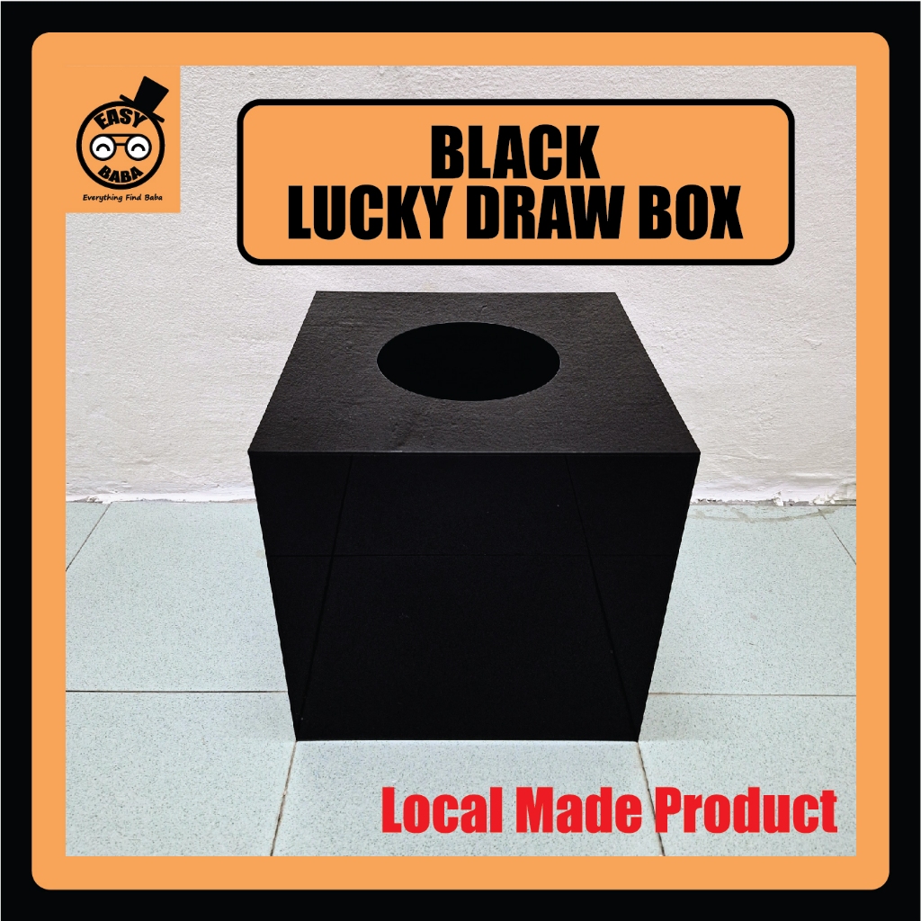 🔥 Acrylic Lucky Draw Box [Black] 🔥 Local Made Product | Shopee Malaysia