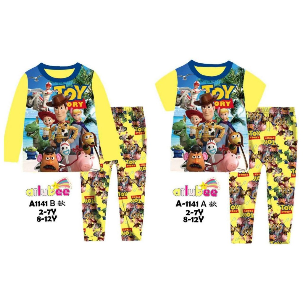 2-7Y TOY STORY Pyjamas Kids Sleepwear TOY STORY Clothes Set | Shopee ...
