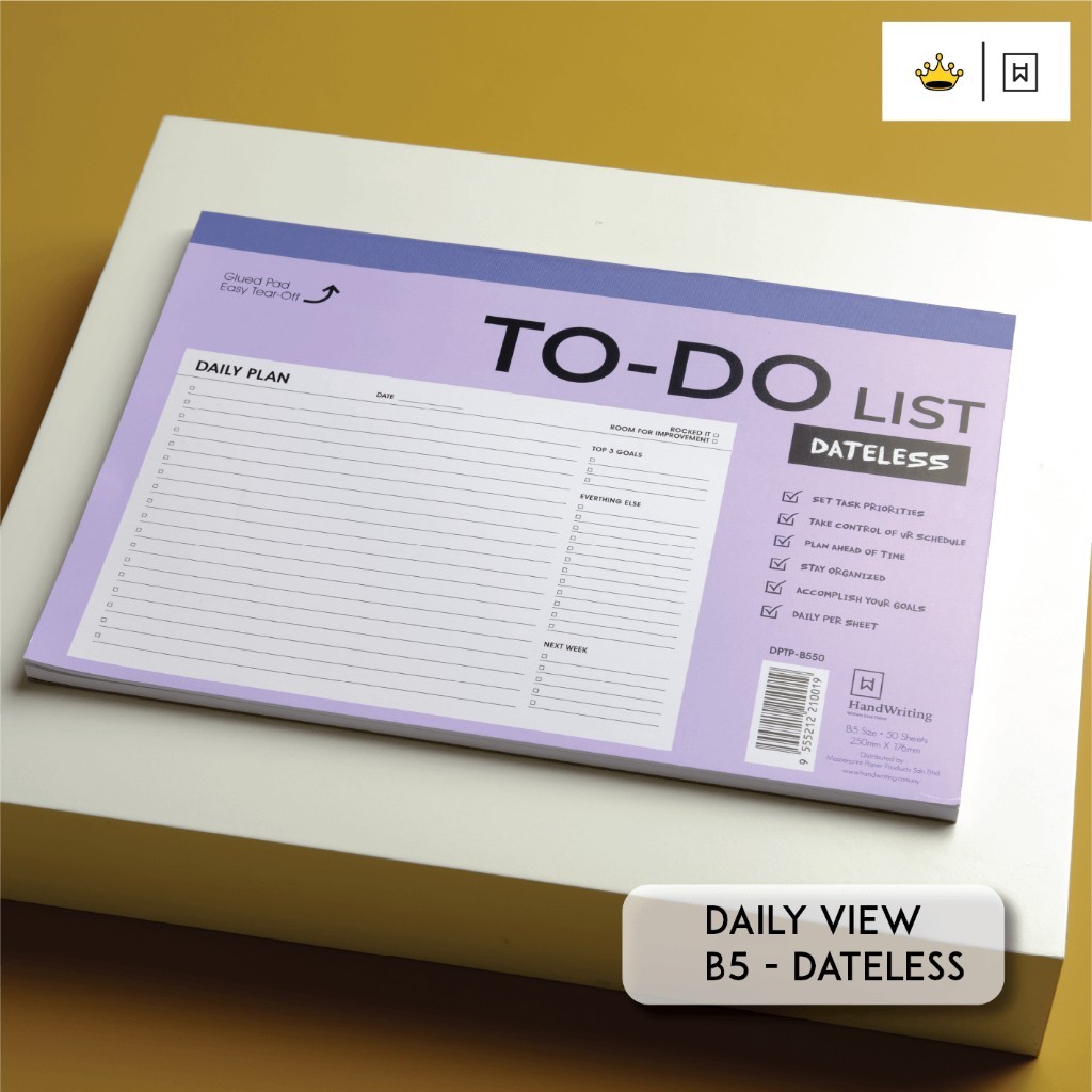 Masterprint A5 / B5 DIY Dateless Monthly Weekly Daily Planner Pad Easy ...