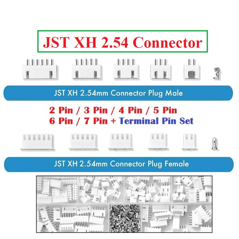 XH2.54 JST 2.54mm Wire Cable Connector XH Plug Male & Female | Shopee Malaysia