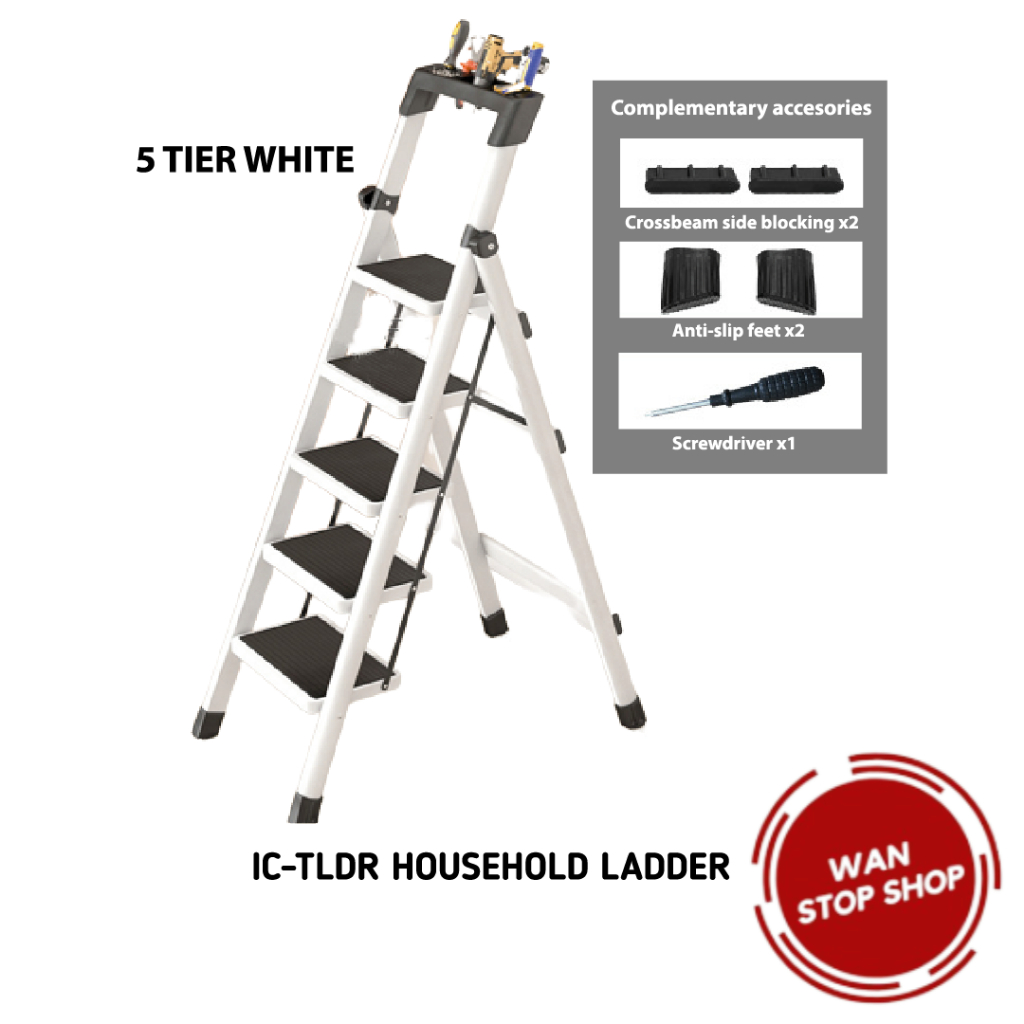 Folding Household Ladder Moveable Thickened Ladder Household Indoor ...
