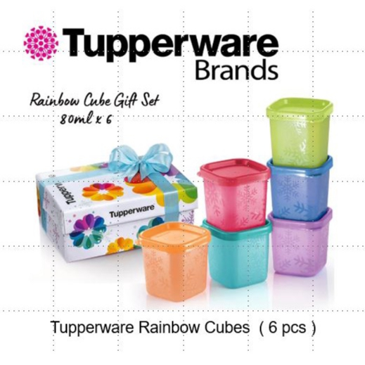 # Tupperware Petite Snowflake Square Round 80ml set of 6 With Gift Box ...