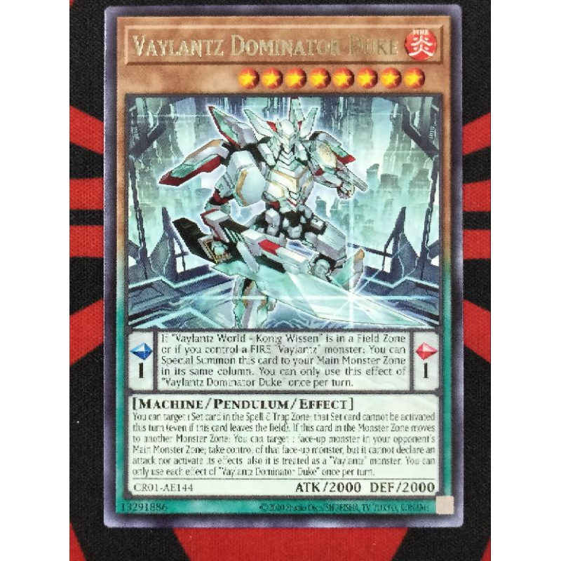 YUGIOH KONAMI CR01-AE144 Vaylantz Dominator Duke (Rare) | Shopee Malaysia