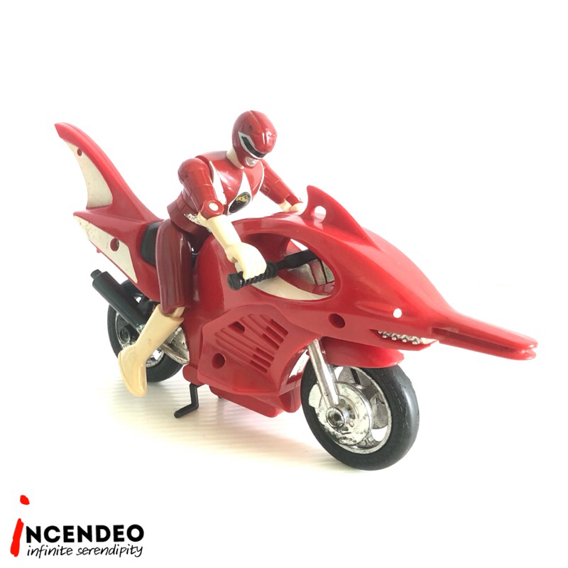 Vintage Bandai Mighty Morphin Power Rangers Red Ranger and Shark ...