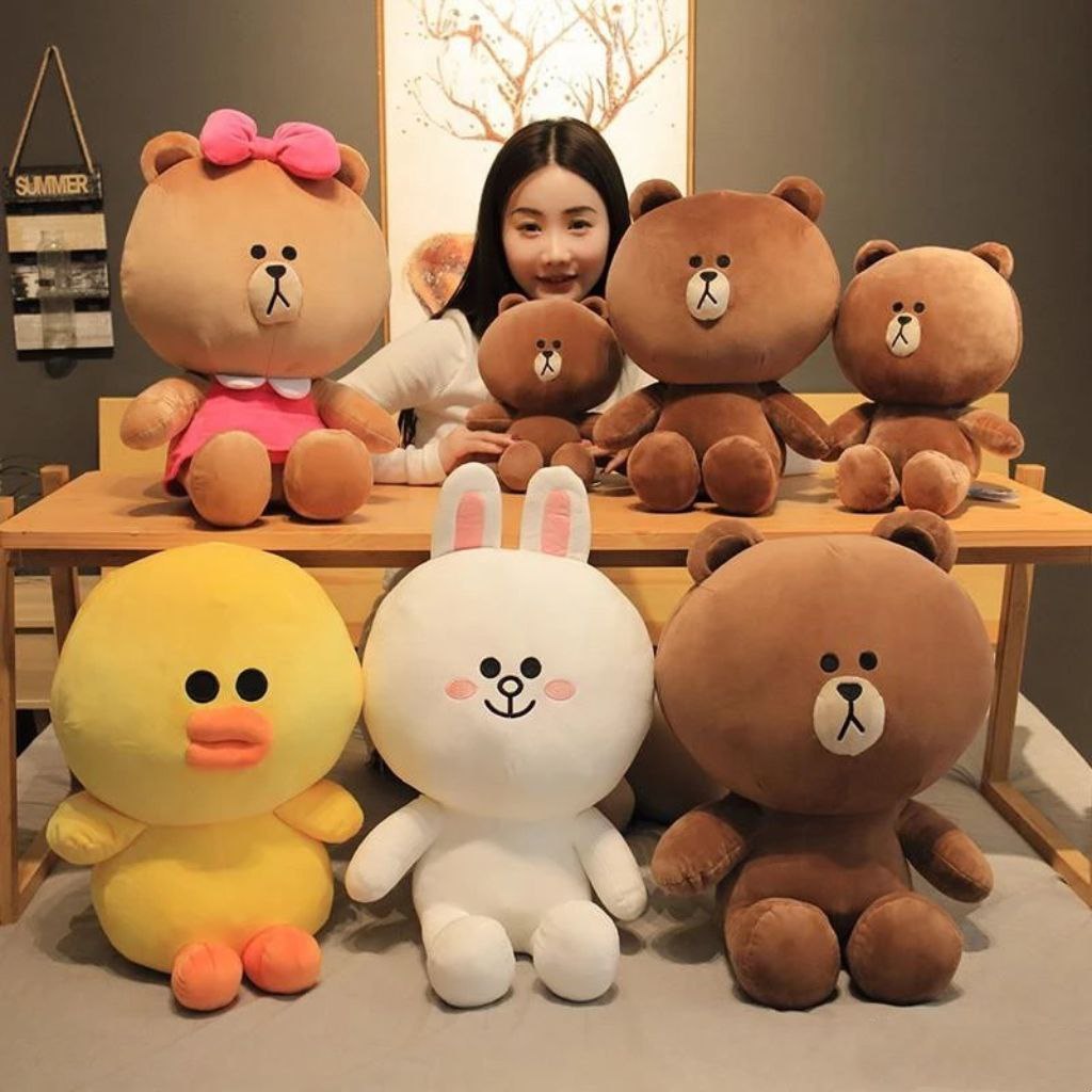 【SOFT】45cm Brown Bear Bunny Rabbit Plush Toy Kawaii Bear Bunny Plush ...