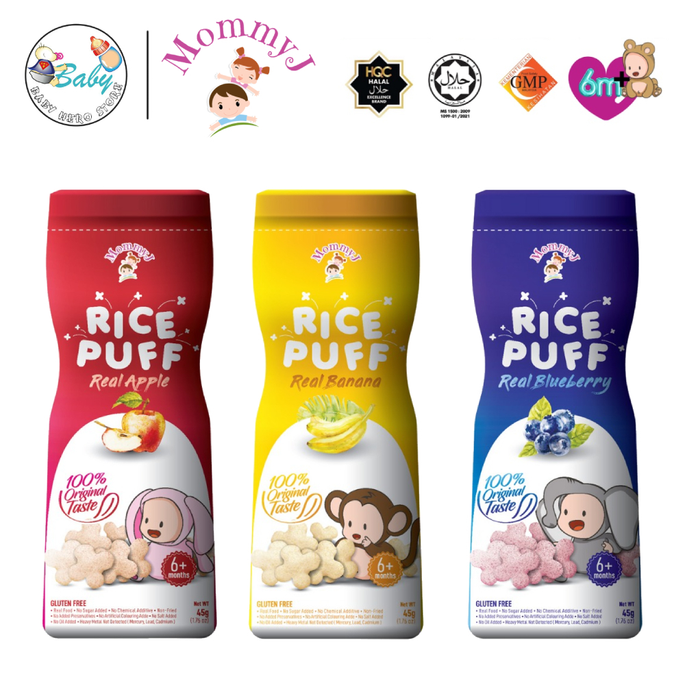 Mommy J Pure Rice Puff | Biskut Baby Snack - 45g suitable for 6 months ...