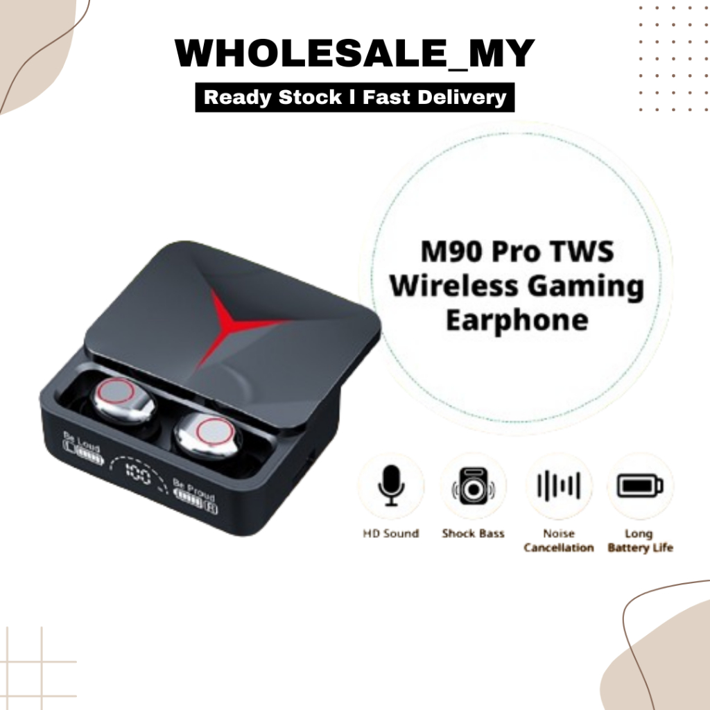 M90 Pro TWS Wireless Gaming Earphone | Noise Cancellation Technology | Switchable Gaming ...