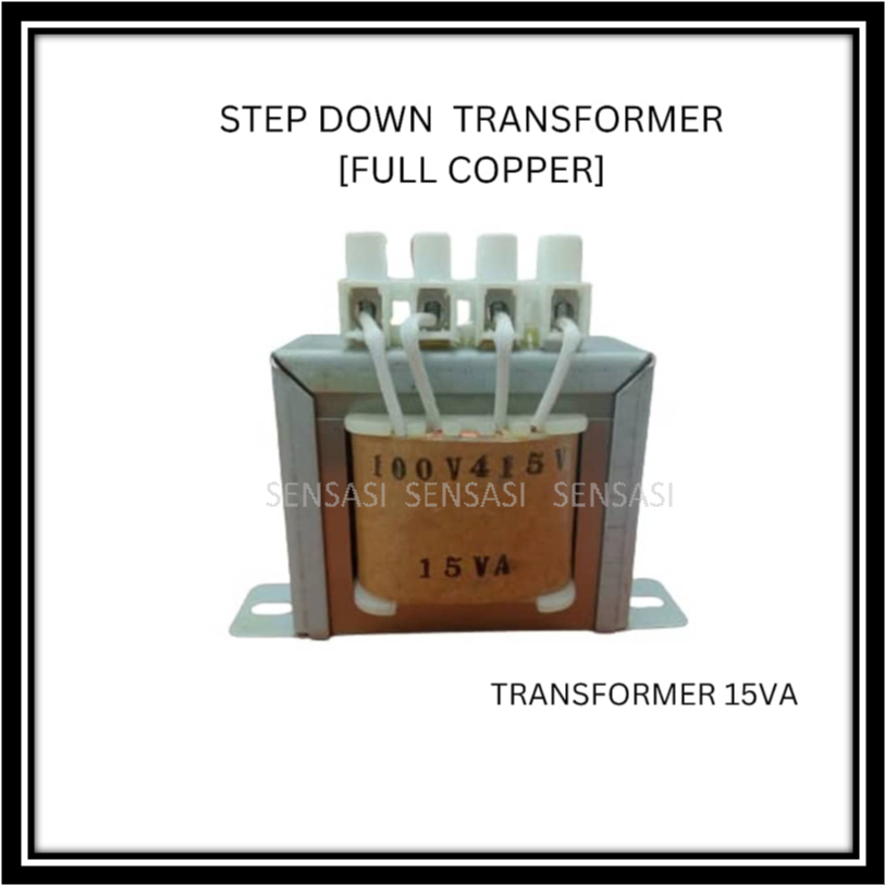 STEP DOWN TRANSFORMER 15VA (FULL COPPER) | Shopee Malaysia