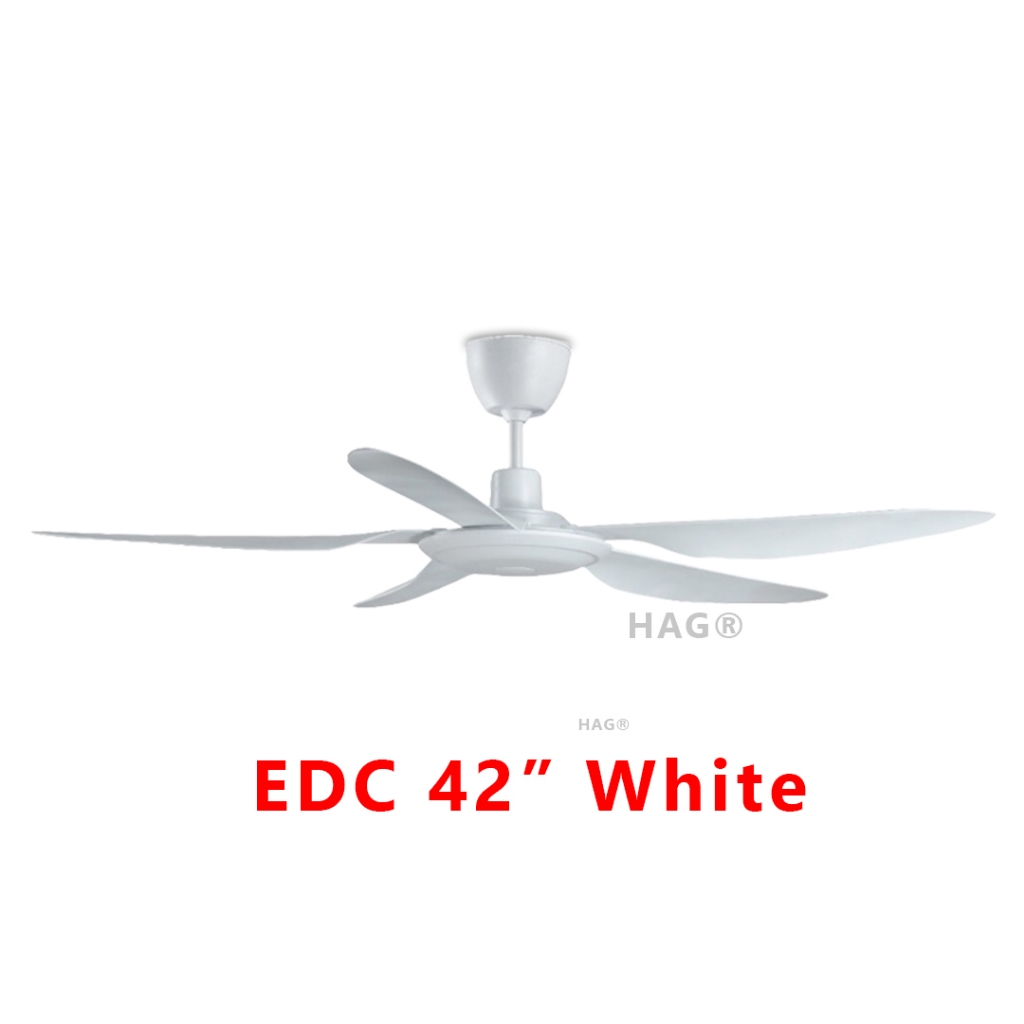 HAG® SILENZ EDC42/EDC56/GLAM56 Designer 5 Blades DC Ceiling Fan With ...