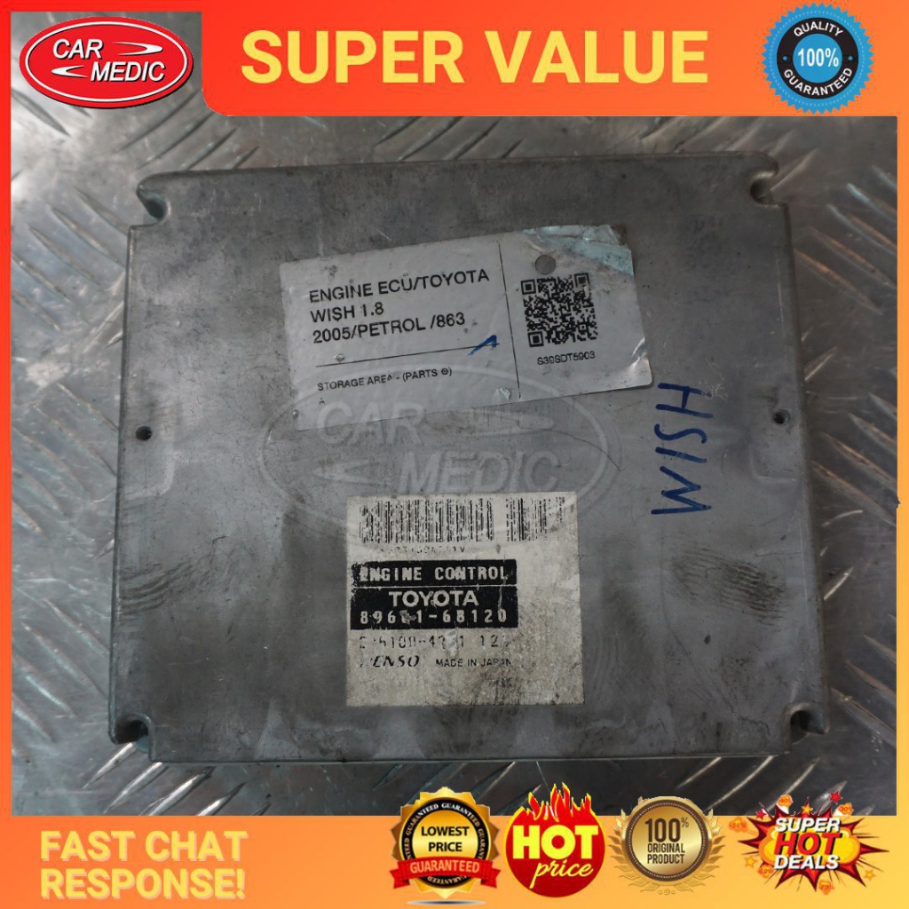 [89661-68120] Toyota Wish 1ZZ FE Engine Control Module / ECU (used ...