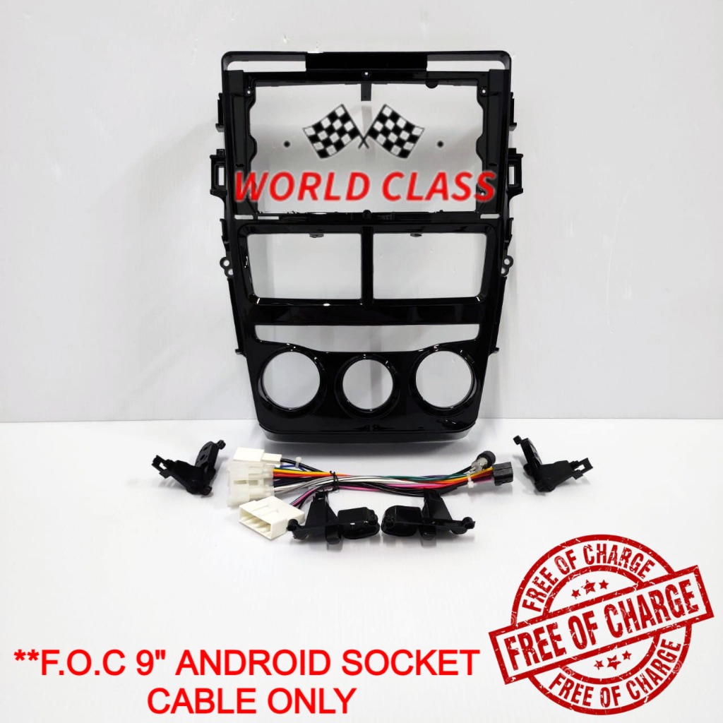 TOYOTA VIOS/YARIS 2019-2021 MANUAL AIR-COND 9" ANDROID CASING (FREE ...