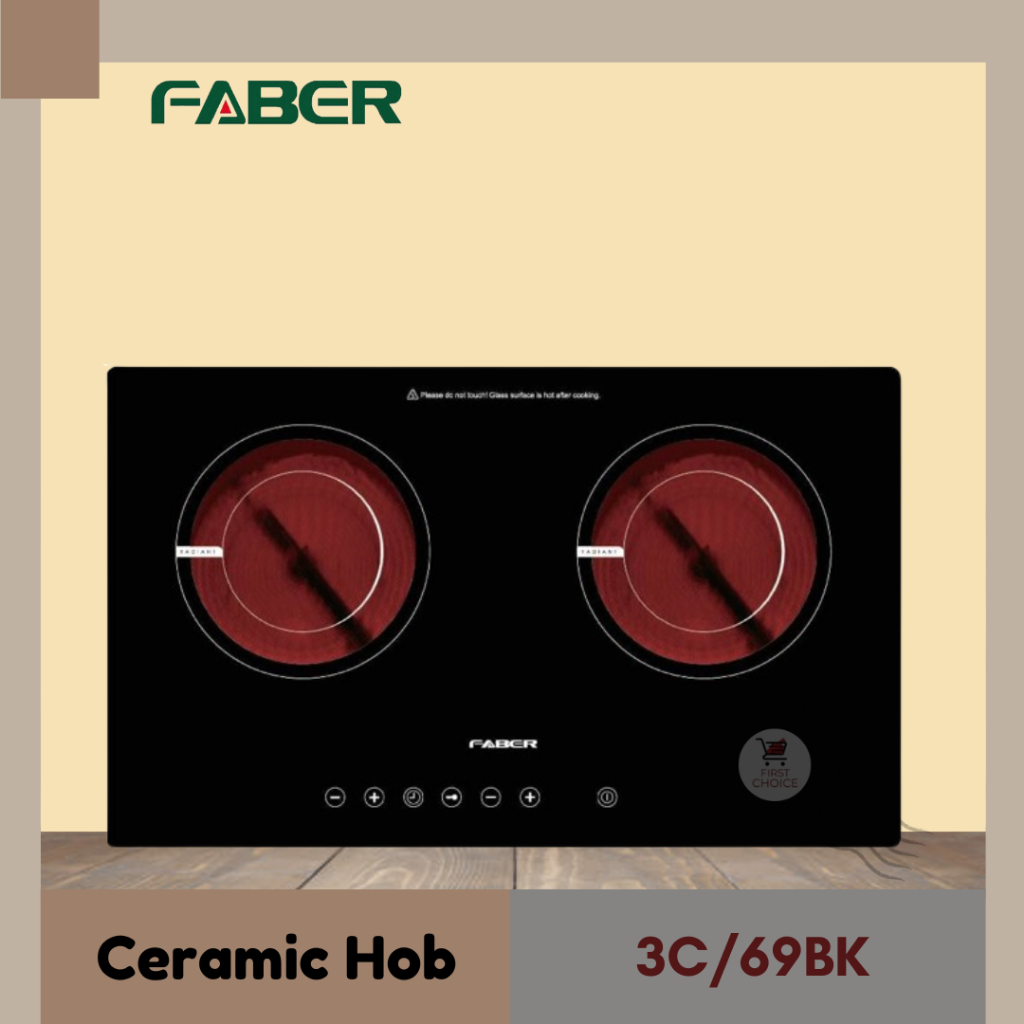 Faber Built-In Ceramic Hob FCH CERAMICA 3C/69BK / Elba EIC-K7082ST(BK ...