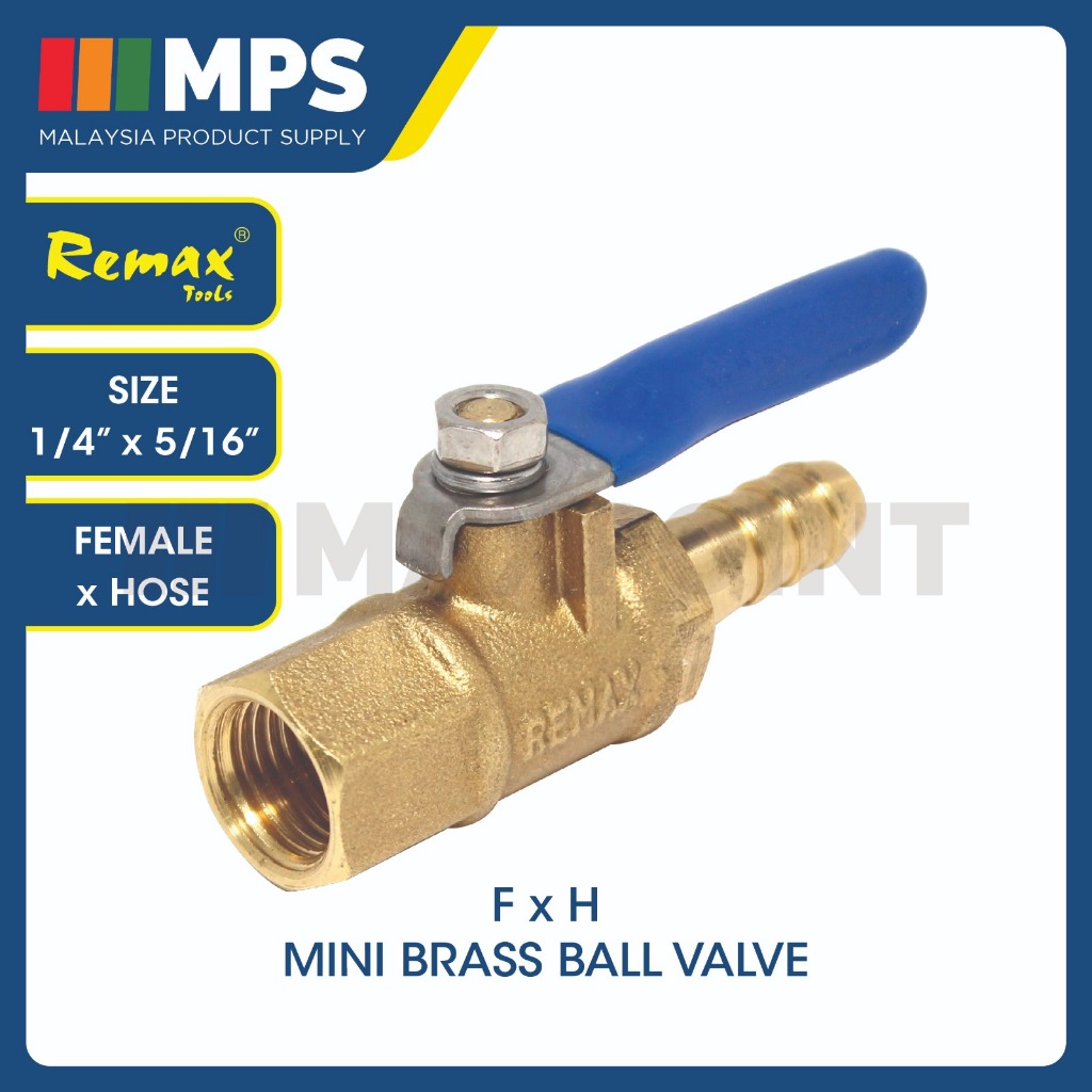Remax Brass Mini Ball Valves Male Female Thread Hose Water Oil Air Gas ...