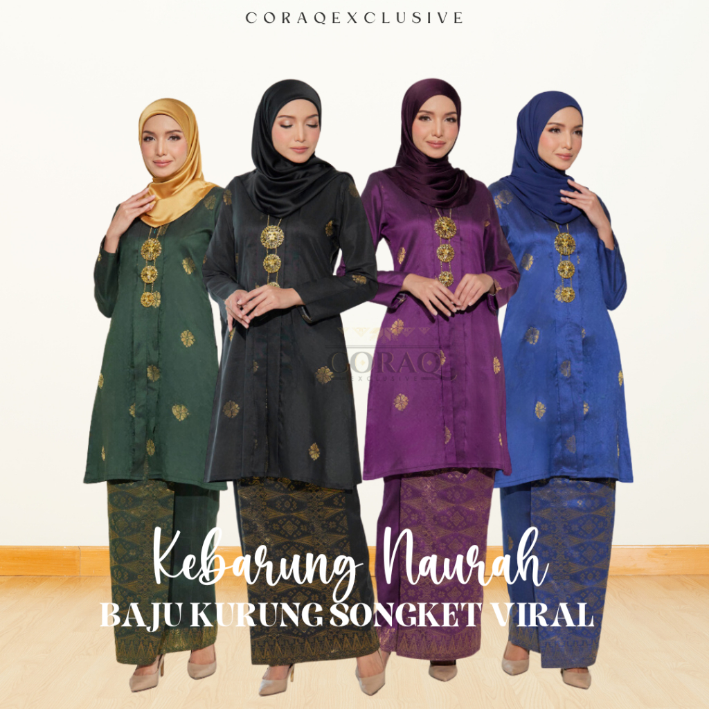 NEW ARRIVALS!! Songket Kebarung Naurah 100% Tenun (S-XXL) | By Coraq ...
