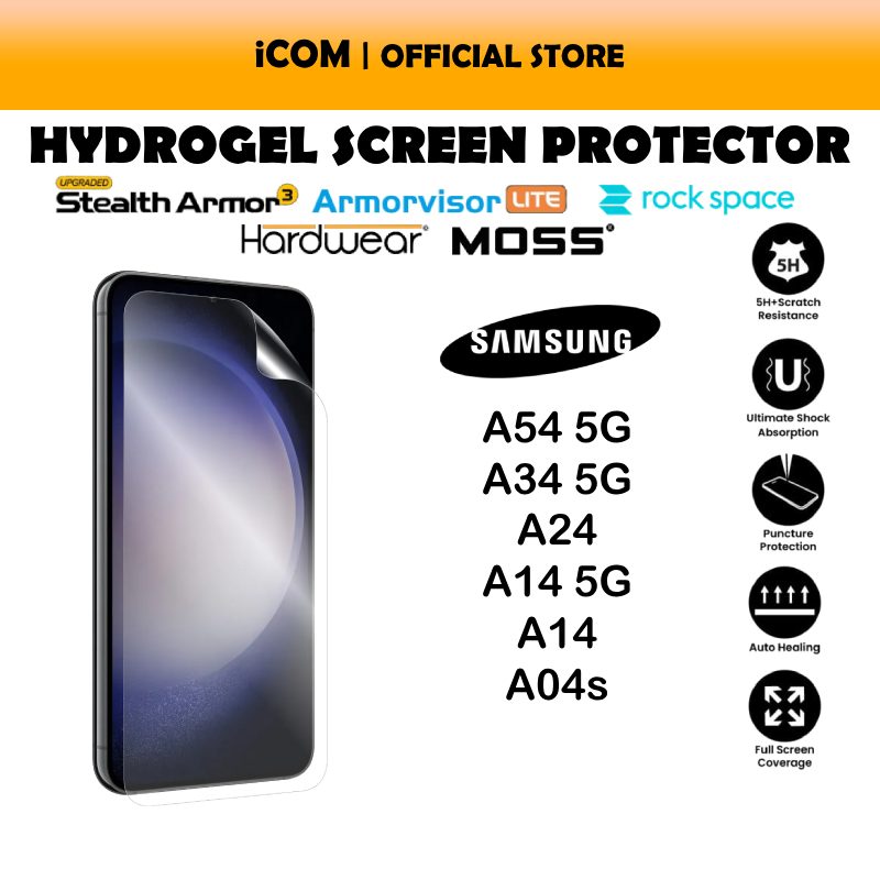 Rock Space Hydrogel Screen Protector for Galaxy A54 5G/A34 5G/A24/A14 5G/A04s - X.One/Hardwear ...
