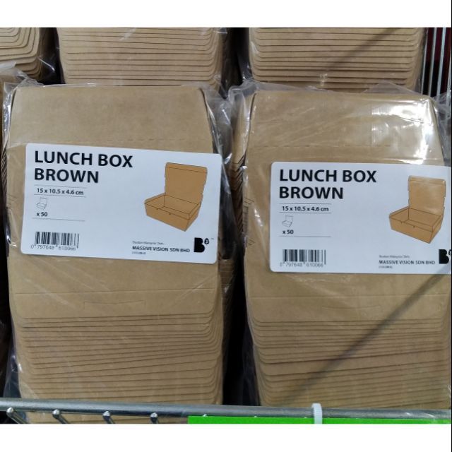PAPER LUNCH BOX M SIZE 750ML [ AP600 ] 50pcsx12bag | Shopee Malaysia
