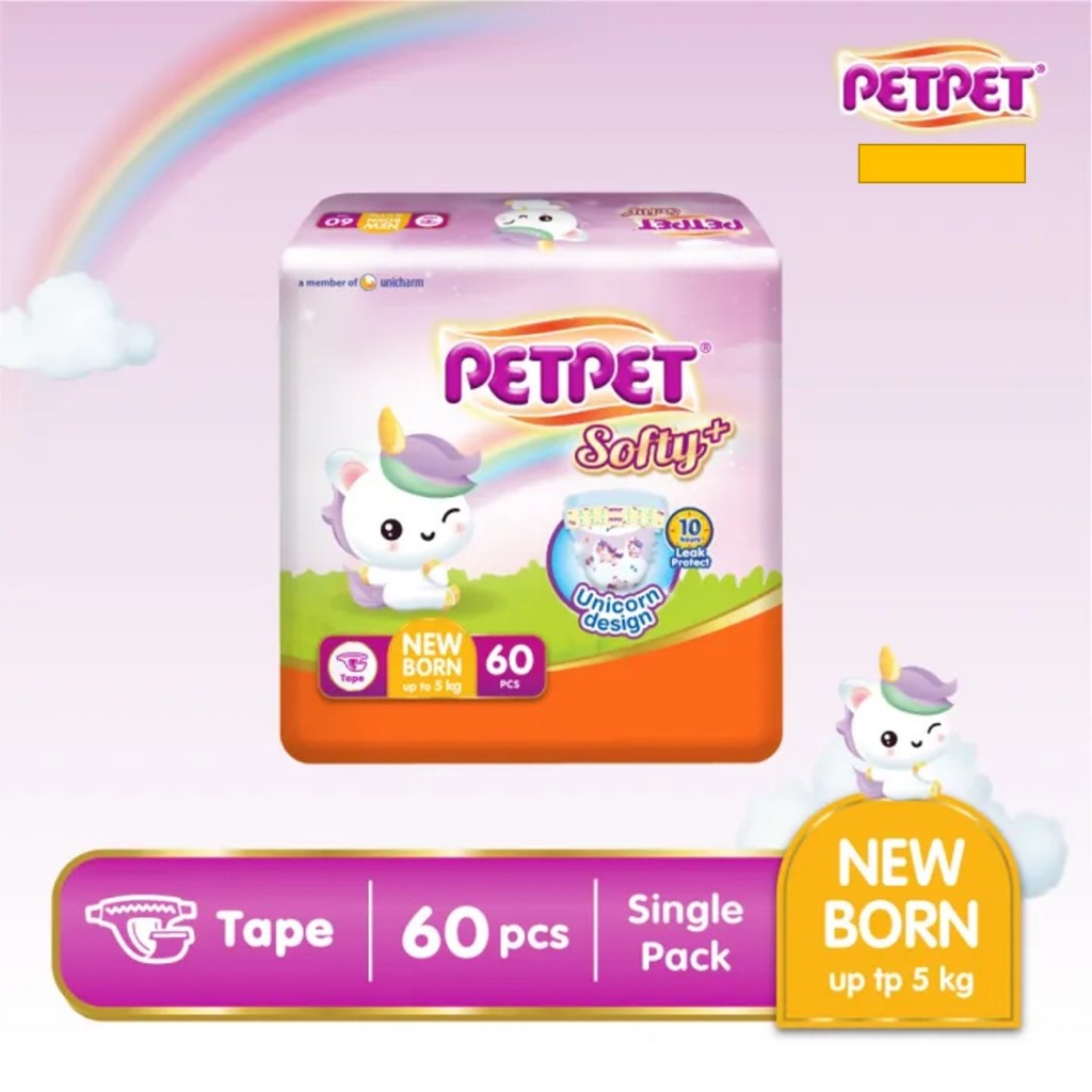 PETPET JUMBO PACK Newborn NB 60's x 1 | Shopee Malaysia