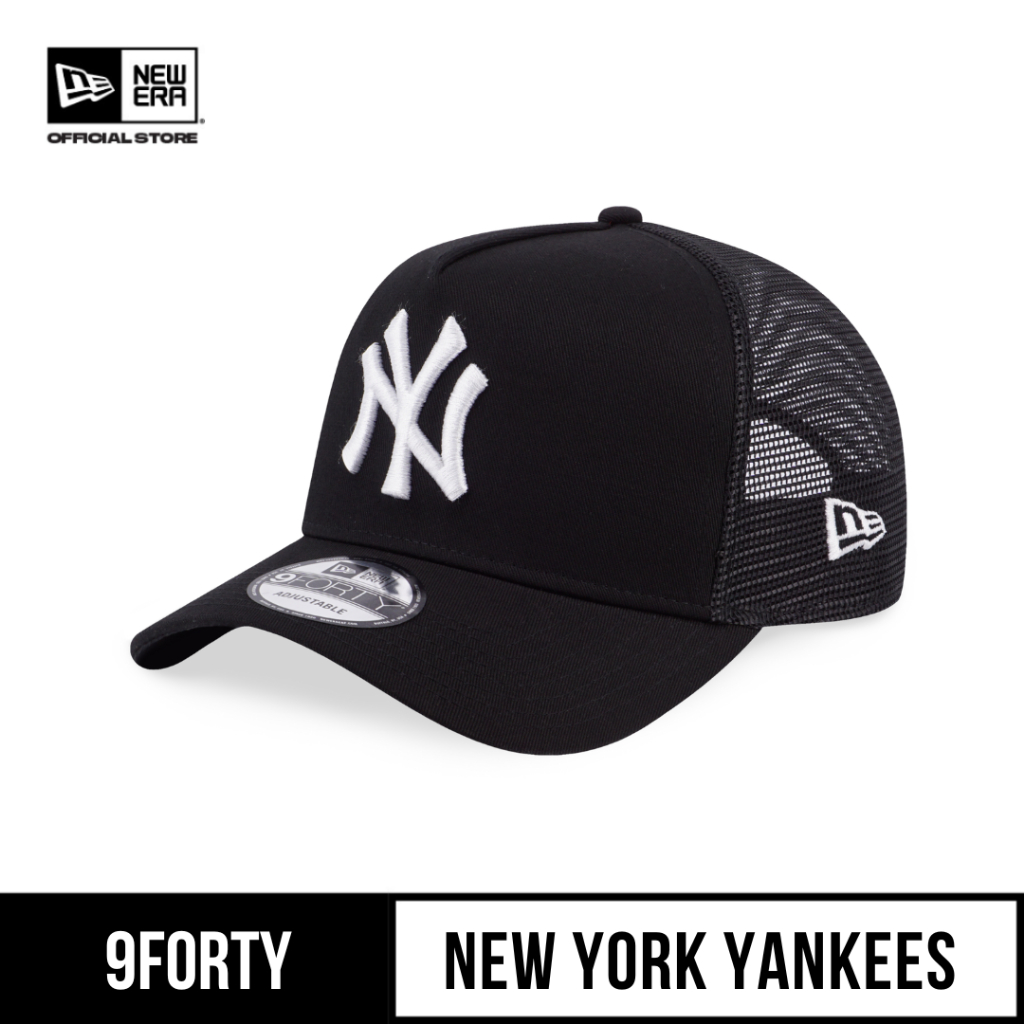New Era 9FORTY A-Frame Trucker New York Yankees Black Snapback Cap ...