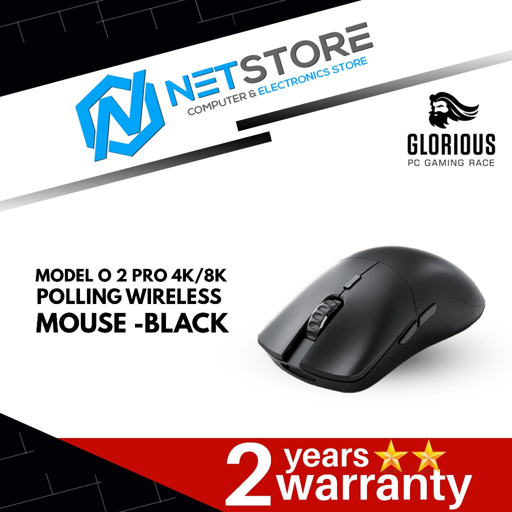 GLORIOUS MODEL O 2 PRO 4K/8K POLLING WIRELESS MOUSE - BLACK - GLO-MS ...