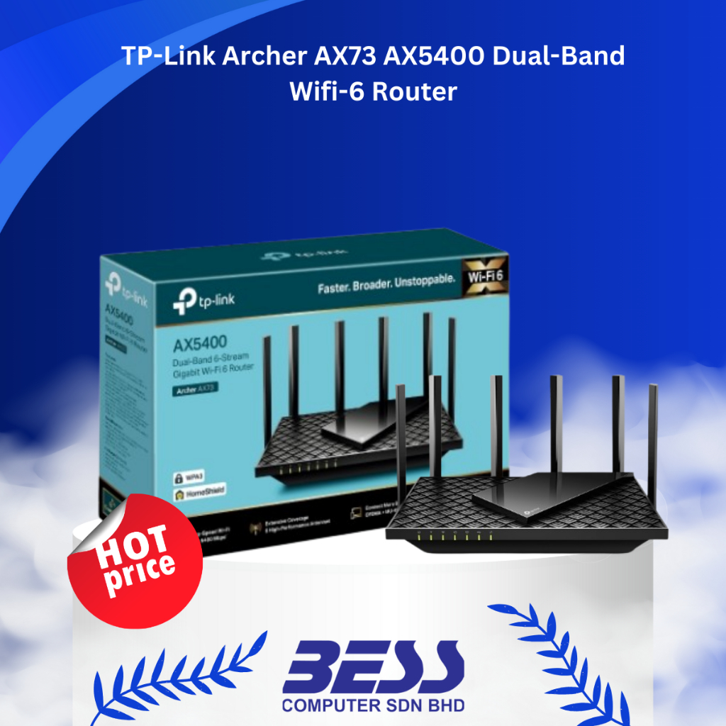TP LINK ARCHER AX73 AX5400 DUAL-BAND GIGABIT WIFI 6 ROUTER | Shopee ...