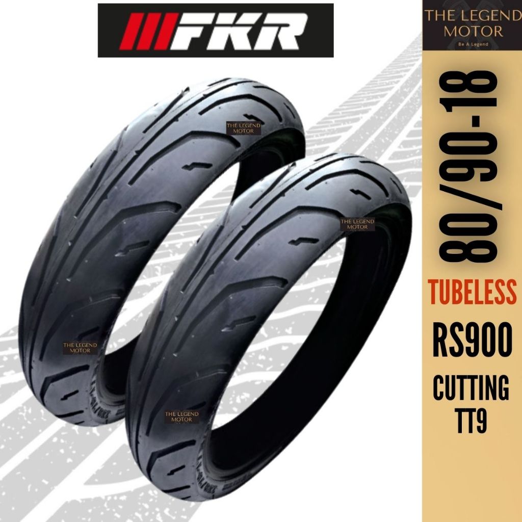 FKR TYRE TAYAR 18 Tubeless 70/80-18 80/80-18 80/90-18 RS900 (Cutting ...