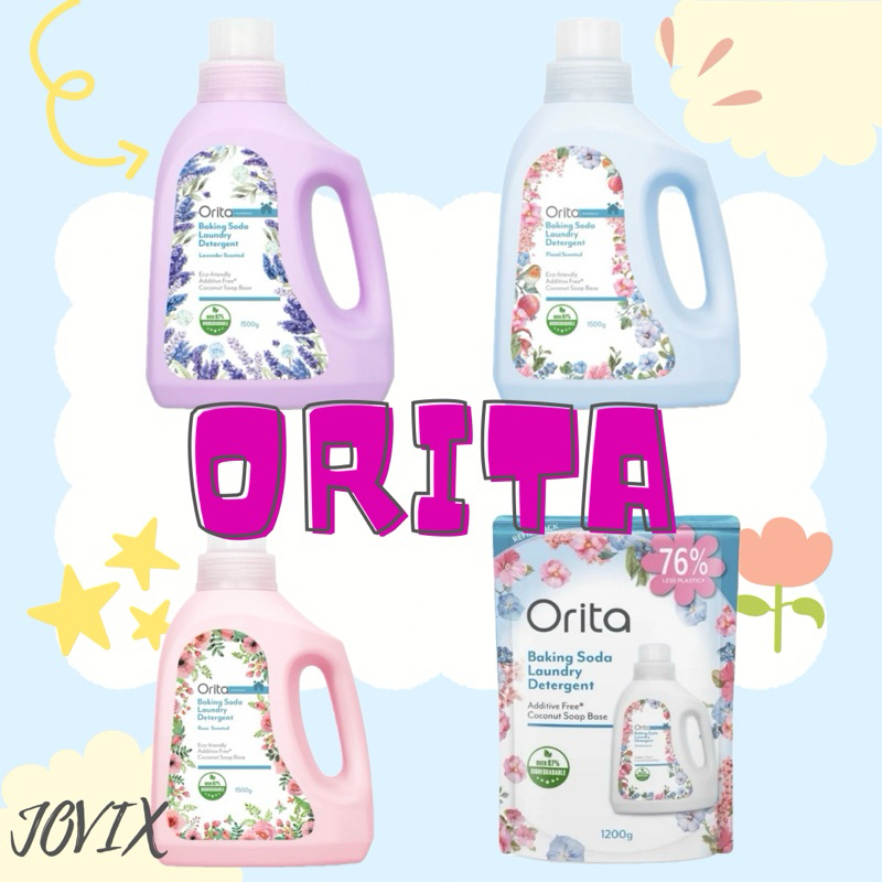 ORITA Baking Soda Laundry Detergent 1.5kg/Refill Pack 1.2kg | Shopee ...