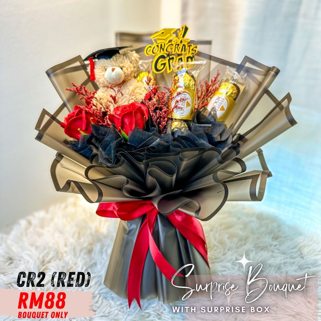 Convocation Bouquet Graduation Bouquet Gift With Graduation Bear ...