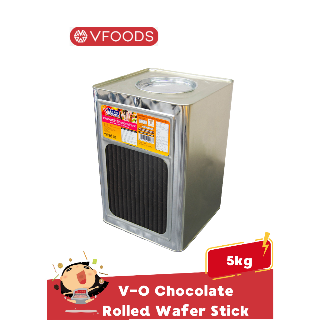 VFOODS V-O Chocolate Rolled Wafer Stick [ Big Tin 5kg ] | Shopee Malaysia
