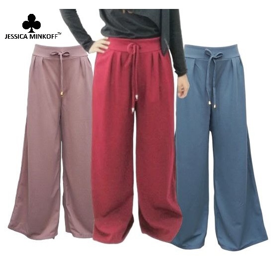 6369 [SHOPEE EXCLUSIVE] Seluar Palazzo Muslimah Bertali Berpoket Long ...