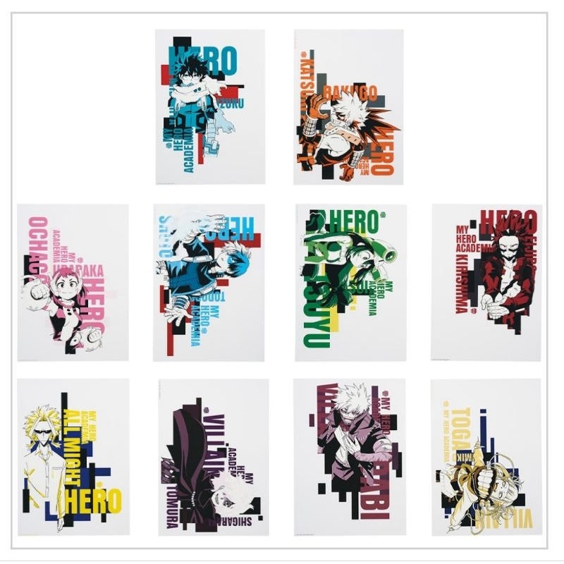 Ichiban Kuji Small Prize Merchandise Clear Poster My Hero Academia MHA ...