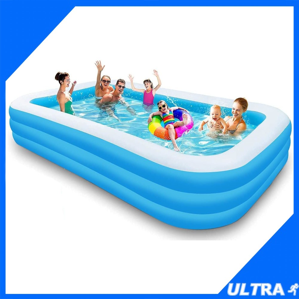 Inflatable 3 Ring Layer Swimming Pool Family Large Electric Air Pump ...