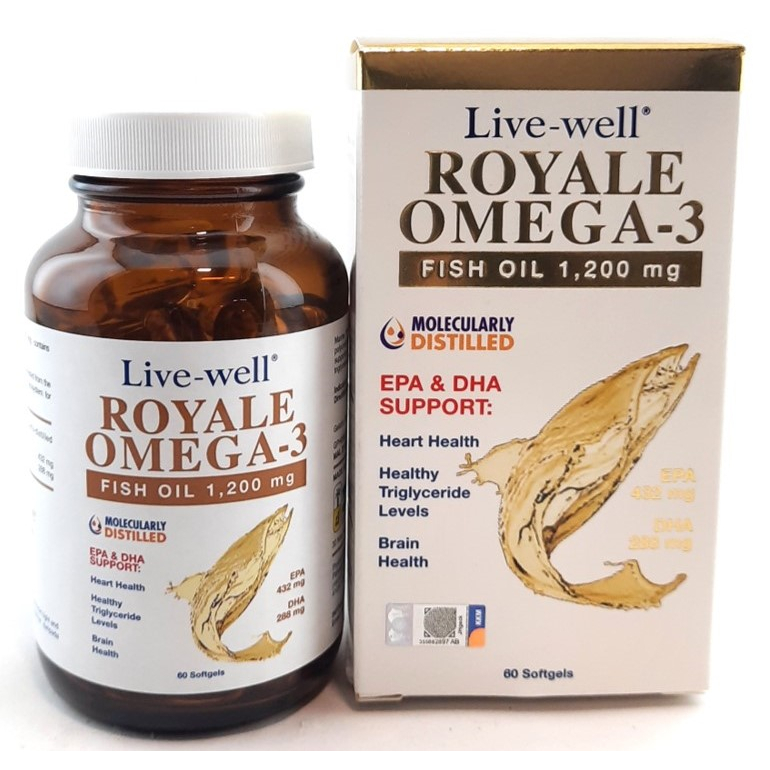 Live-Well ROYALE OMEGA-3 Fish Oil 1200MG 60'S | Shopee Malaysia