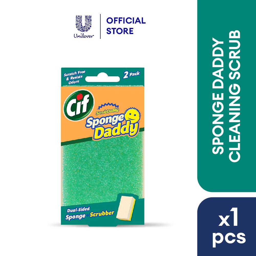 Cif Sponge Daddy Dual Sided Household Multipurpose Scratch-Free Kitchen ...